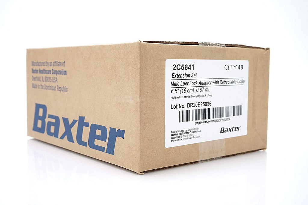 Baxter Healthcare 2C5641 Extension Set, Male Luer Lock Adapter, Retrac ...