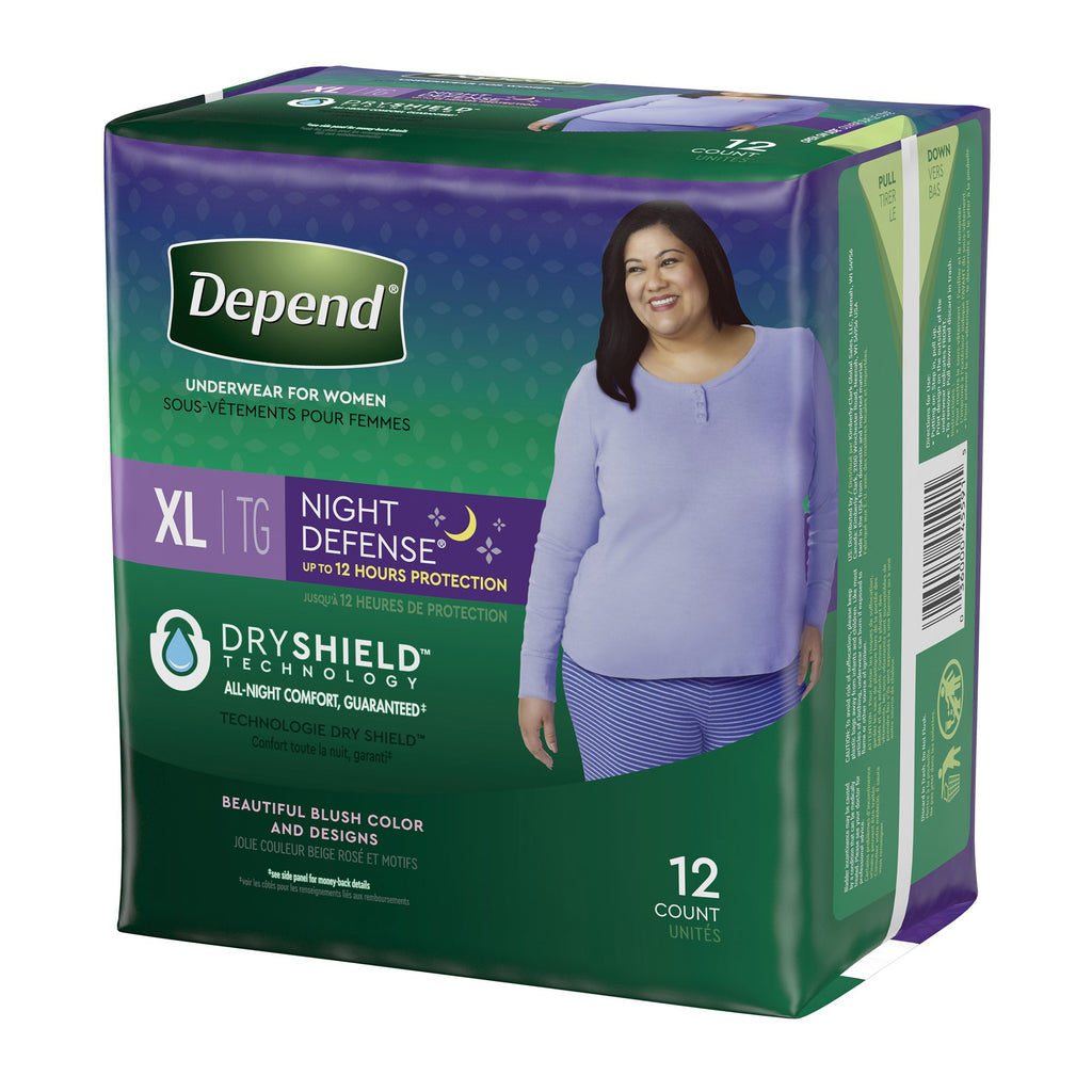 Depend® Night Defense® Maximum Absorbent Underwear, Extra Large ...